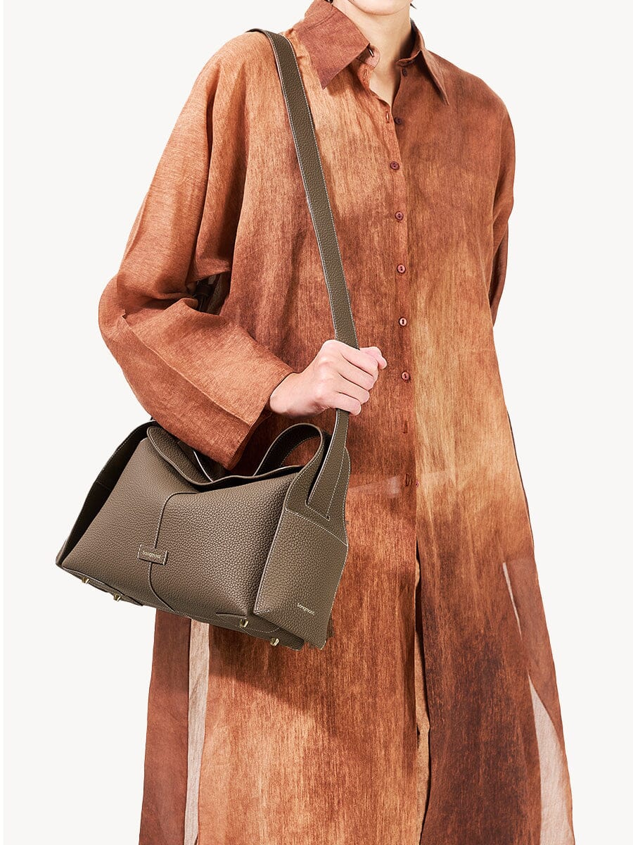 Drippy Roof Bag | Taupe Brown Shoulder Bag for Earthy Charm – Songmont