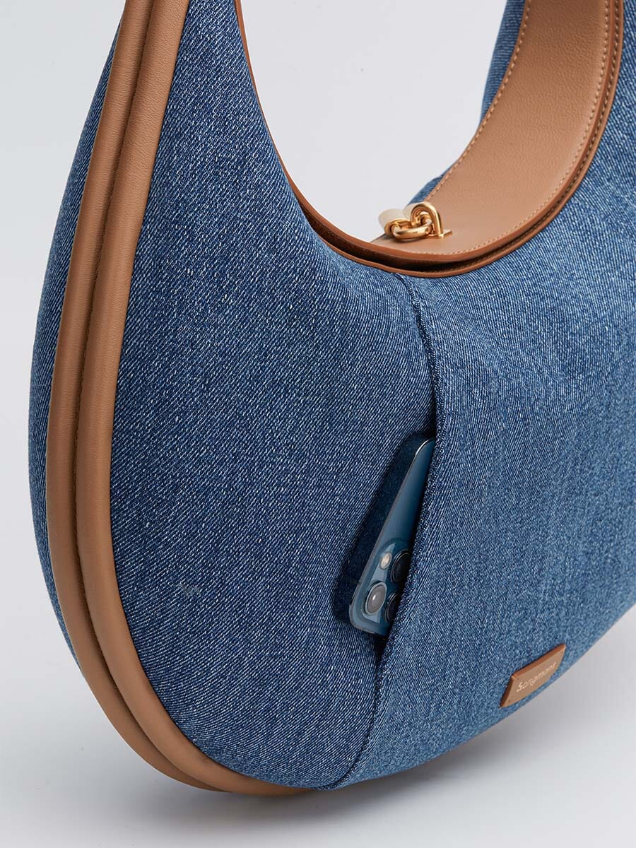Large Luna Bag in Denim | Casual Chic Style – Songmont