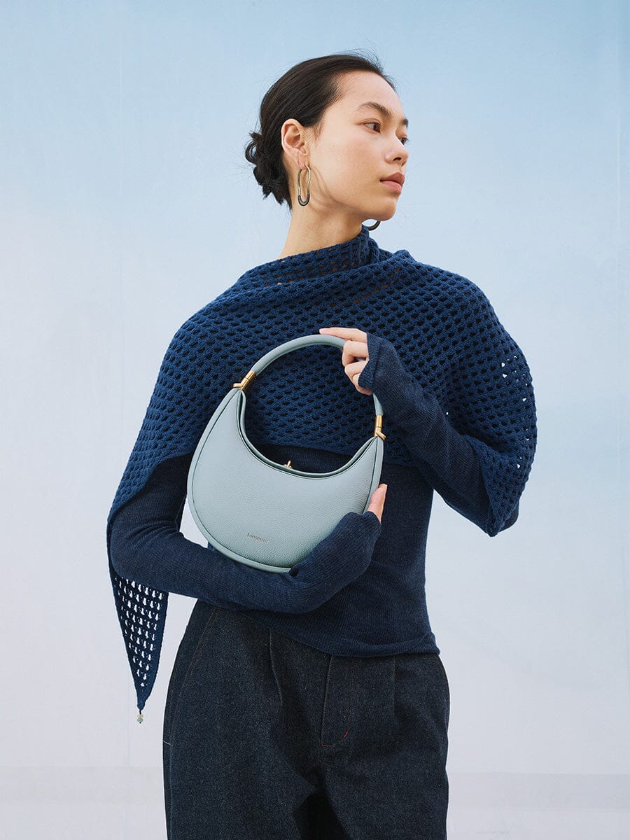 Luna Bag in Aquamarine | Premium Leather & 4 Ways to Wear – Songmont