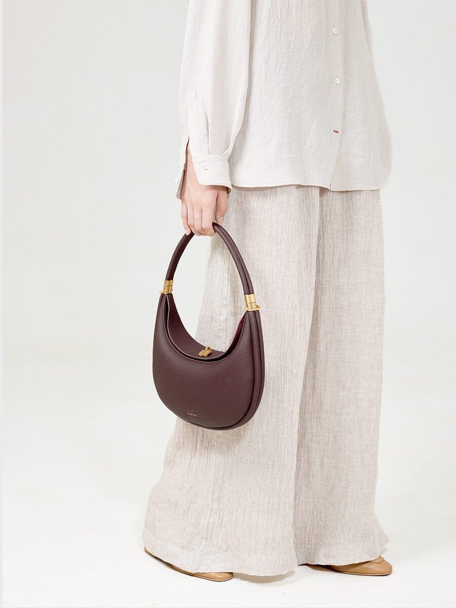 Luna Bag | Full-Grain Leather Crescent Shoulder Bag – Songmont