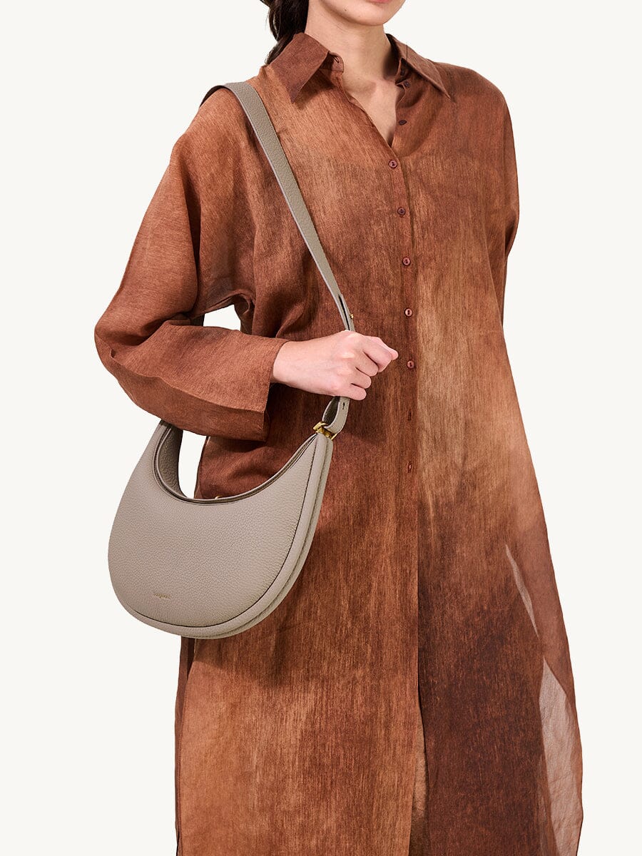 Luna Bag Cobble Textured Leather Crescent | Crossbody – Songmont