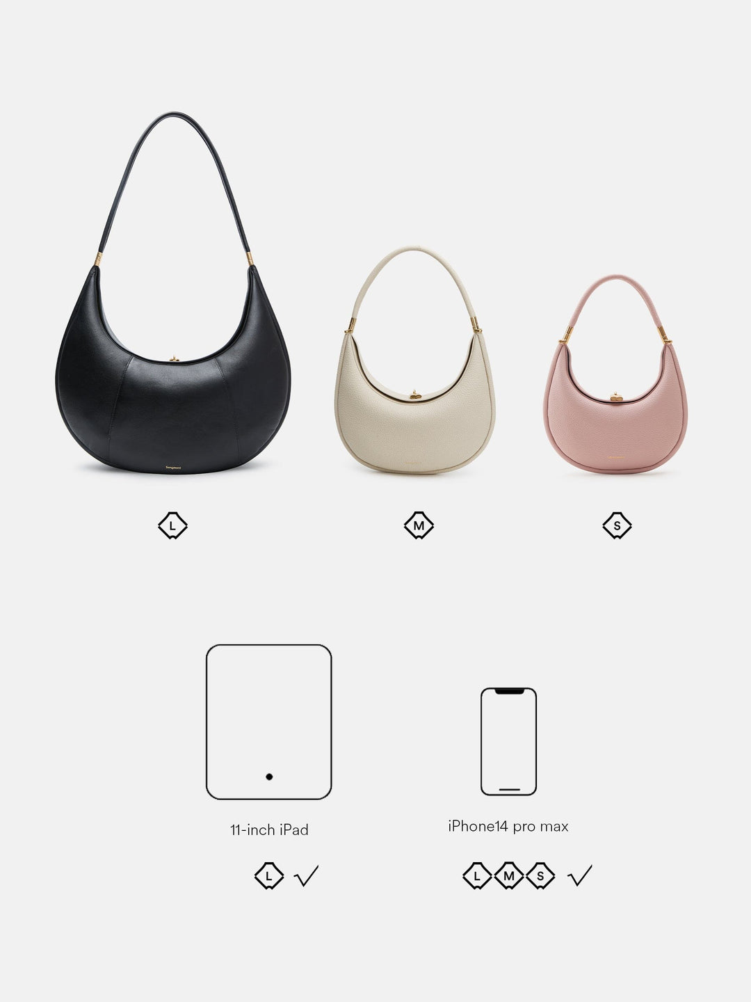 Luna Bag | Full-Grain Leather Crescent Shoulder Bag – Songmont