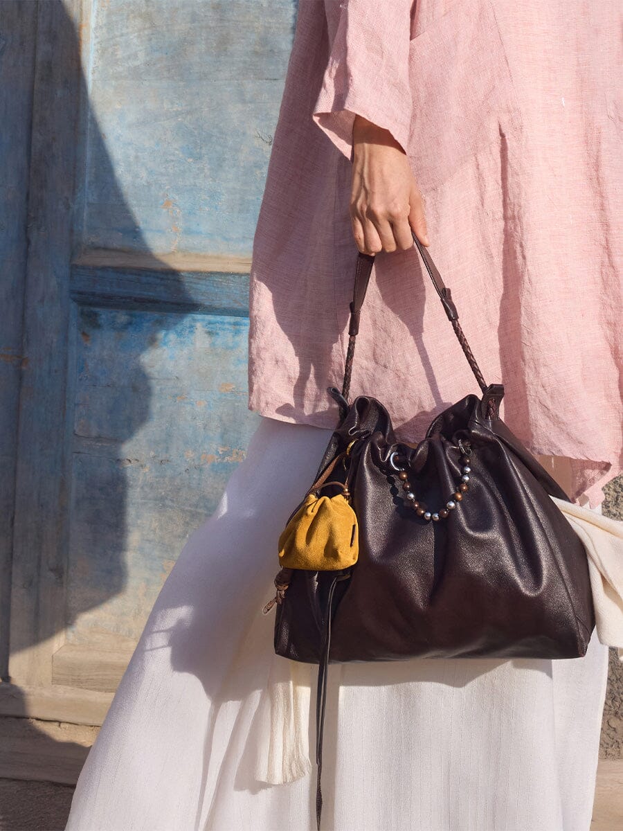 Ebony Gather Bag Set | Tote Bag | Exquisite Full-Grain Leather – Songmont