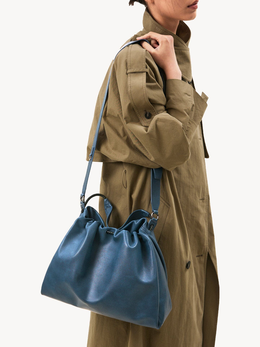 Medium Gather Bag | Nappa Leather Drawstring Bag – Songmont