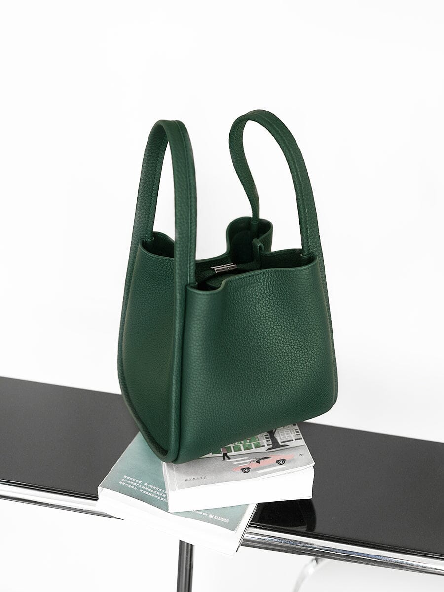Medium Song Bag in Emerald | Structured Bucket Design – Songmont