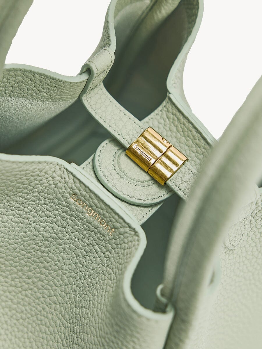 Medium Leather Bucket Bag | Jade Full-Grain, 19x17x20cm – Songmont