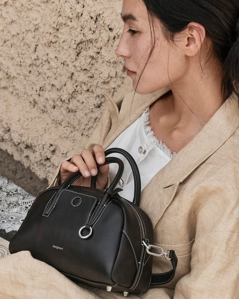 Mini Leather Bowling Bag | Full-Grain Nappa - Songmont