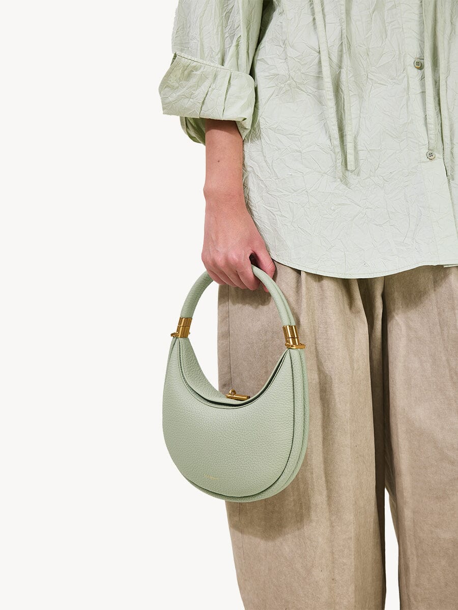 Small Luna Bag in Jade | Compact Size & Gold Accents – Songmont