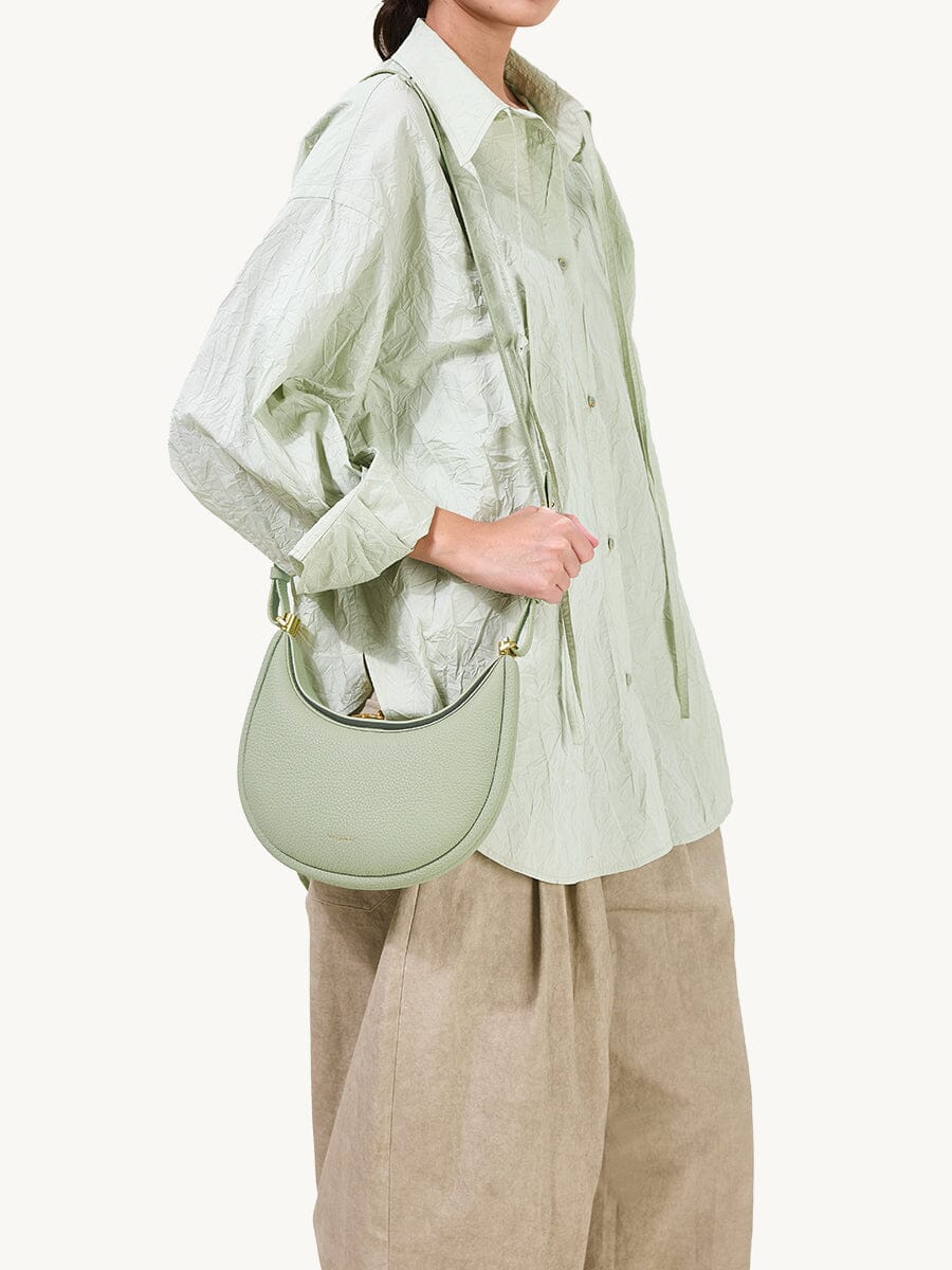 Small Luna Bag | Jade Full-Grain Leather Crossbody – Songmont
