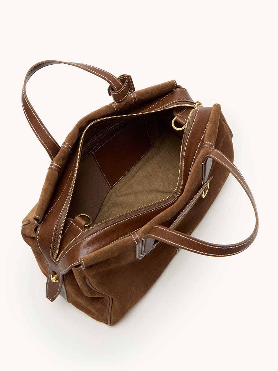 Small Suede Duffle Bag | Cow Suede, Leather Trim – Songmont