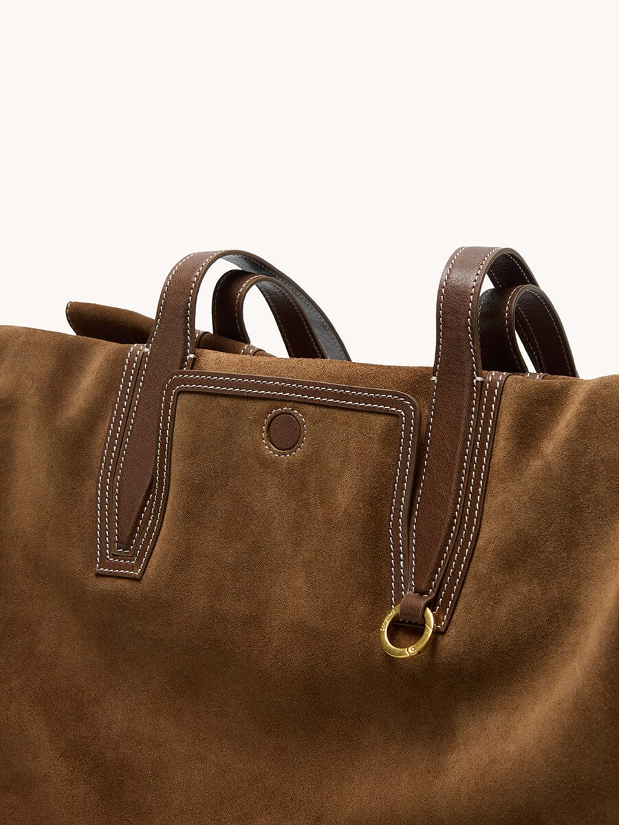 Medium Yore Duffle Bag in Sandal Suede | Travel Bag | Elegant & Durable ...
