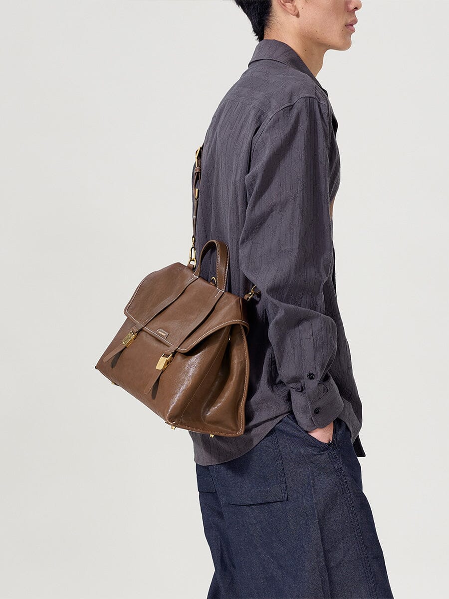 Small Shan Briefcase | Vegetable-Tanned Leather, 13" Fit – Songmont